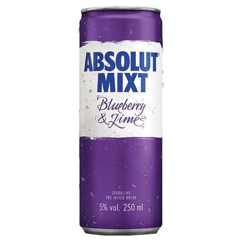 Absolut Mixt Blueberry And Lime Swedish Vodka Can Ocado