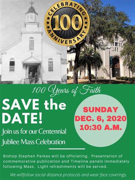 Save The Date Centennial Celebration 1 Blessed Sacrament Catholic Church