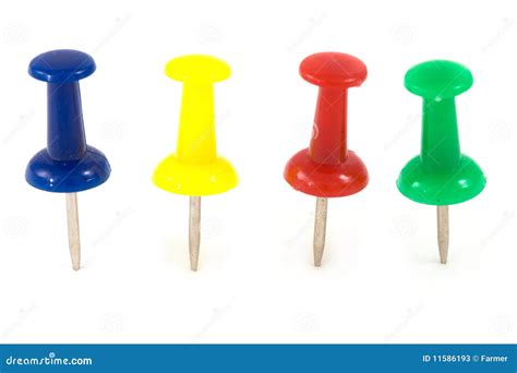 Push Pin On Isolated Stock Image Image Of Blue Stationery