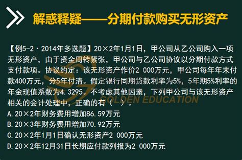 分期付款购买无形资产如何计算 高顿注会
