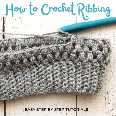 Crochet Ribbing Pattern Single Crochet Ribbing Easy Tutorial Ozieh
