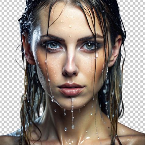Premium Psd Water Dripping From Woman Face