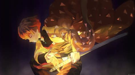 Sleeping Zenitsu Katana Attack Kimetsu No Yaiba 4k Live Wallpaper