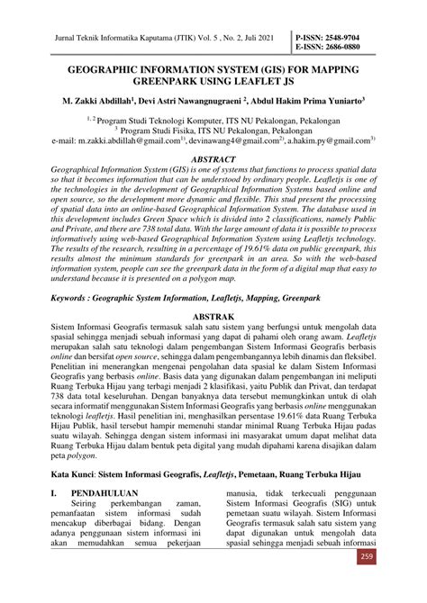 pdf geographic information system gis for mapping greenpark using