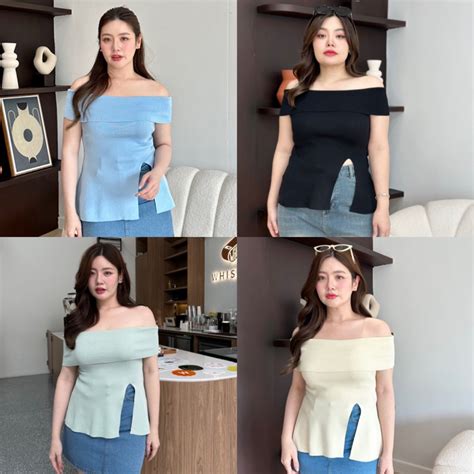 Abby Top ️ Yarn Off Shoulder Detailed Detail Shopee Philippines