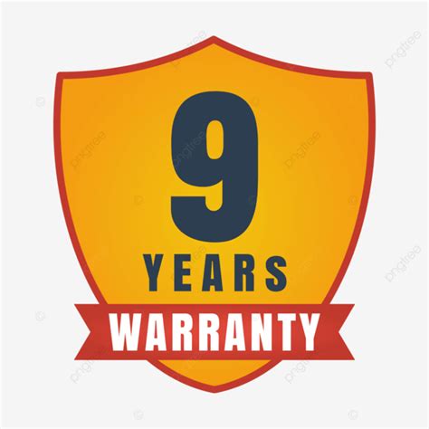 9 Years Warranty Badge 9 Years Warranty 9 Years Warranty Label 9