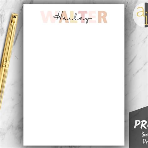 notepad etsy