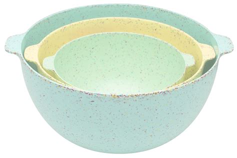 Zak Designs Sprinkles Nested Mixing Bowls Aqua Citron