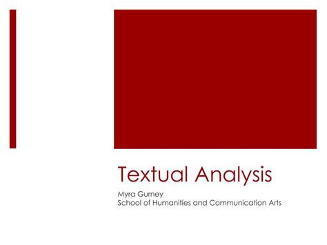 Ppt Textual Analysis Powerpoint Presentation Free Download Id1617586