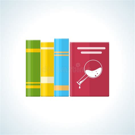 Books In The Library With Teaching Materials And General Literature Stock Vector