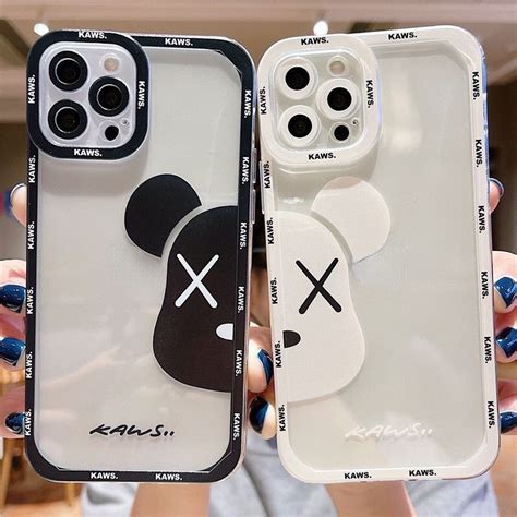 Fashion Bear KAWS Pareja Tpu Suave Funda Para Teléfono Compatible Para iPhone Pro