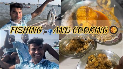 Fishing 🎣and Cooking 🥘 मासे पकडून बनवला कालवण😋 Ashishbhurki Food