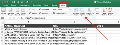 Excel For Mac Freeze The Top Row Tonyherman