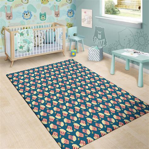 Popcorn Box Cute Print Pattern Floor Mat Grizzshopping