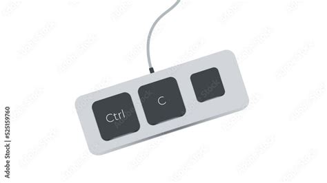 Ctrl C and Ctrl V Keyboard Button Copy Paste Shortcuts Icon Sign Symbol vídeo de Stock