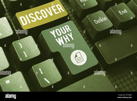 Text Caption Presenting Discover Your Why Internet Concept Knowing The Reason And Purpose Of