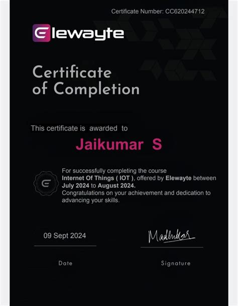 Jai Kumar On Linkedin Im Excited To Share That I Have Completed My Lot Based Internship With