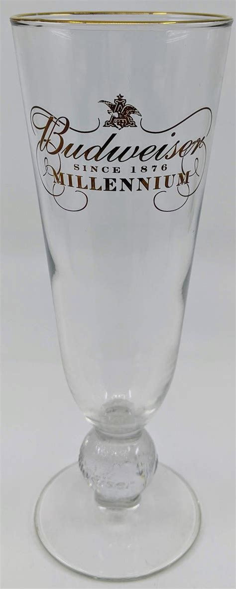 Budweiser Millennium Pilsner Glass Etsy