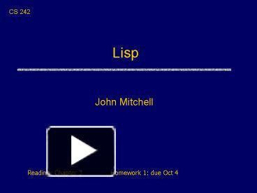 Ppt Lisp Powerpoint Presentation Free To View Id Caab Ntyzn