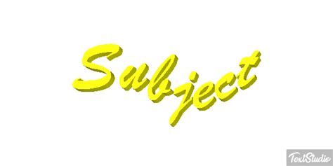 Subject Word Animated  Logo Designs