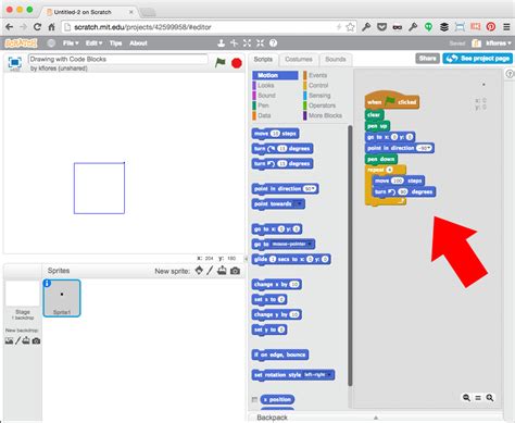 Coderdojo Indigo Pen Drawing And Code Block Functions
