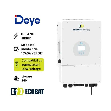 Invertor Deye Hibrid Sun 8k Sg04lp3 Eu Lv Ecobat Energy