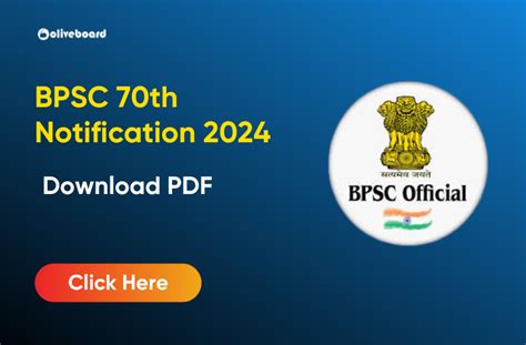 BPSC 70th Notification 2024 Apply Online And Download PDF