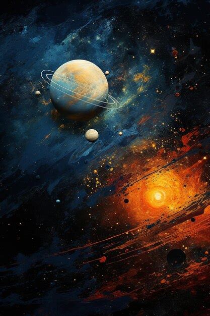Premium Ai Image Abstract Outer Space Planets And Stars