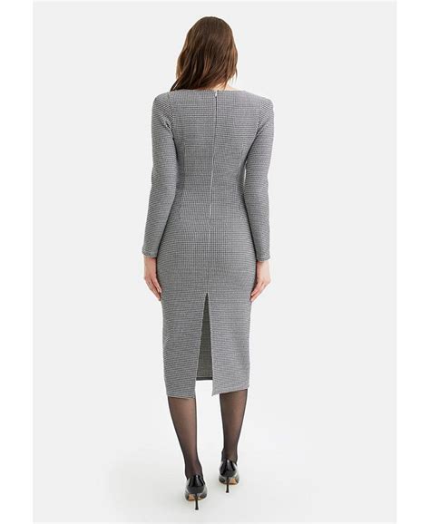 Nocturne Womens Shoulder Pad Midi Dress Macys
