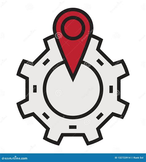 Map Setting Outline And Filled Isolated Vector Icon That Can Be Easily