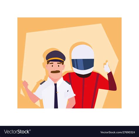 Drivers Inside Frame Design Royalty Free Vector Image