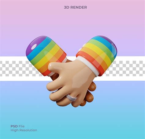 Premium Psd 3d Render Of Hands With Different Skin Color Holding Each