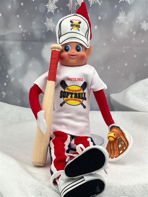 Softball Set For Elf Elf Clothes Sport Props Christmas Decoration Etsy
