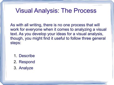 Analyzing Visual Texts Ppt