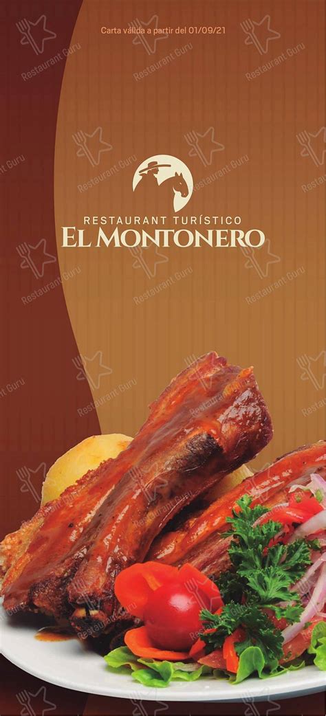 Carta De El Montonero Restaurant Turístico Arequipa Calle Alameda