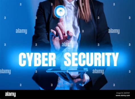 Sign Displaying Cyber Security Word Written On Protect A Computer
