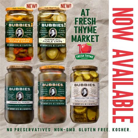 Bubbies Fine Foods Llc On Linkedin We Love Our Retailers Fresh Thyme Market Is Now Stocking