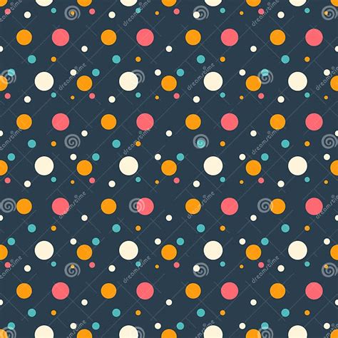 Seamless Pattern Circle Geometric Shape Design Of Abstract Texture Background Stock Vector