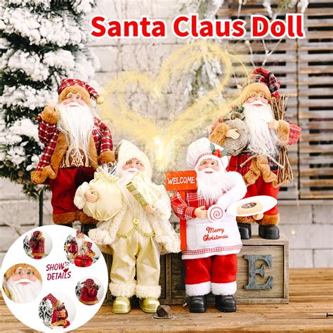 Santa Claus Plush Doll Christmas Decorations Fireplace Ornament Home