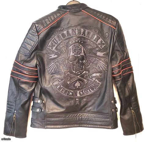Ladies Urban Baron Leather Skull Biker Jacket Size XL | Property Room