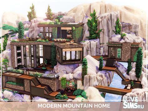 Скачать дом Modern Mountain Home 2 для Симс 4