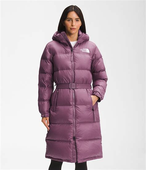 The North Face Womens Nuptse Belted Long Parka Long North Face