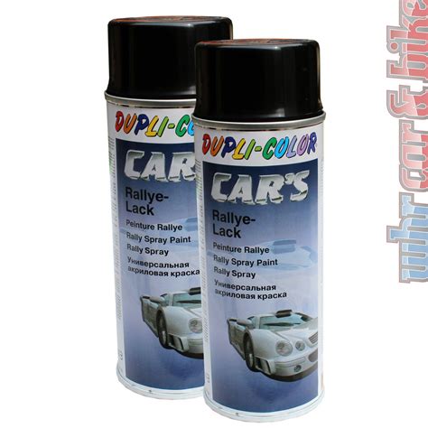 2x Dupli Color Rallye Lack 400ml Lackspray schwarz glänzend Car s Acryl