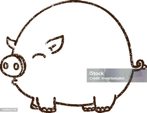 뚱뚱한 돼지 숯 그리기 0명에 대한 스톡 벡터 아트 및 기타 이미지 0명 낙서 드로잉 돼지 Istock