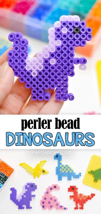 Dinosaur Perler Beads Free Perler Bead Dino Patterns