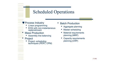 Chapter 17 Pptx Of Scheduling In Operations Pptx