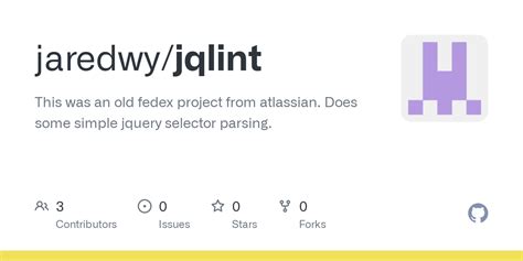 github jaredwy jqlint this was an old fedex project from atlassian