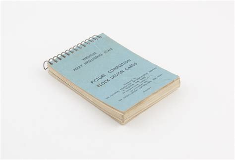 Wechsler Adult Intelligence Scale Wais Test Material Science Museum