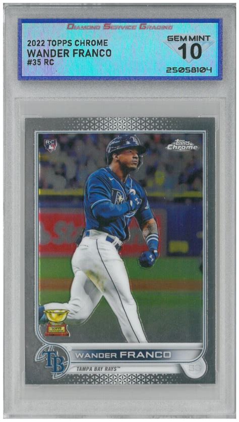 2022 Topps Chrome Wander Franco 35 Rookie Rc 💎 Dsg 10 Gem Mint Ebay
