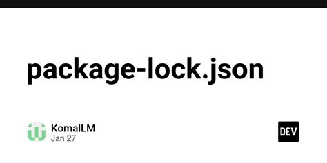Package Lockjson Dev Community